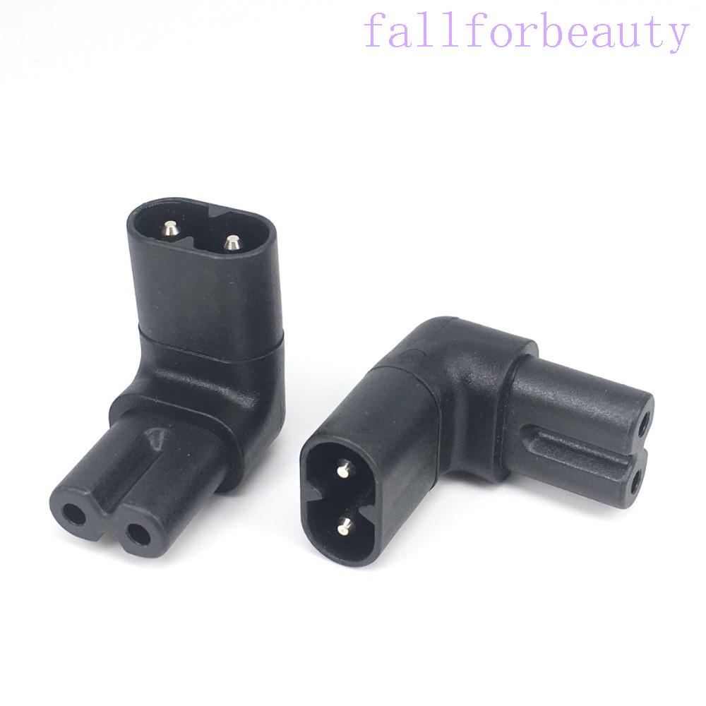 FALLFORBEAUTY AC Power Adapter Black IEC 320 Right Angled C7-C8 Angle ...