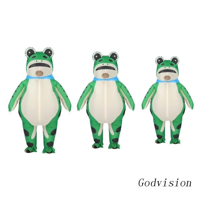 BB Inflatable Frog Costume for Kids Funny Full Body Blow up Cosplay ...