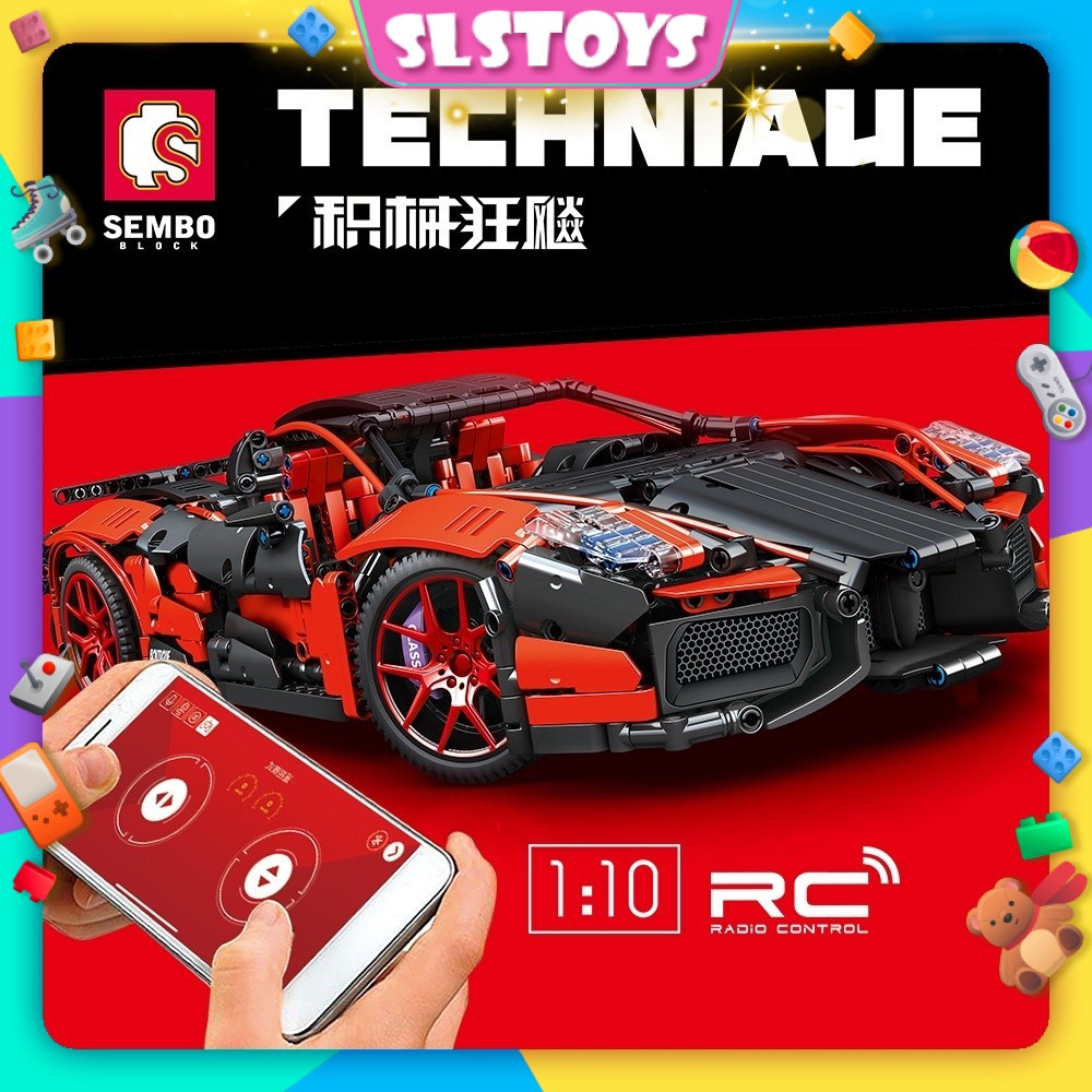 Sembo Block 701026 Technique Racing Car Transport Sport Vehicle ...