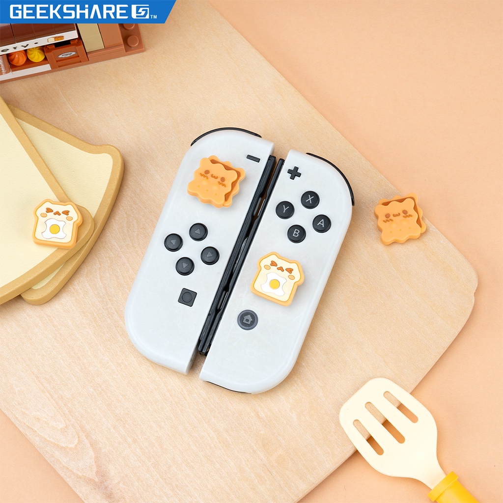 Geekshare Cookie Bread Theme Silicone Thumb Girp Caps for Nintendo ...