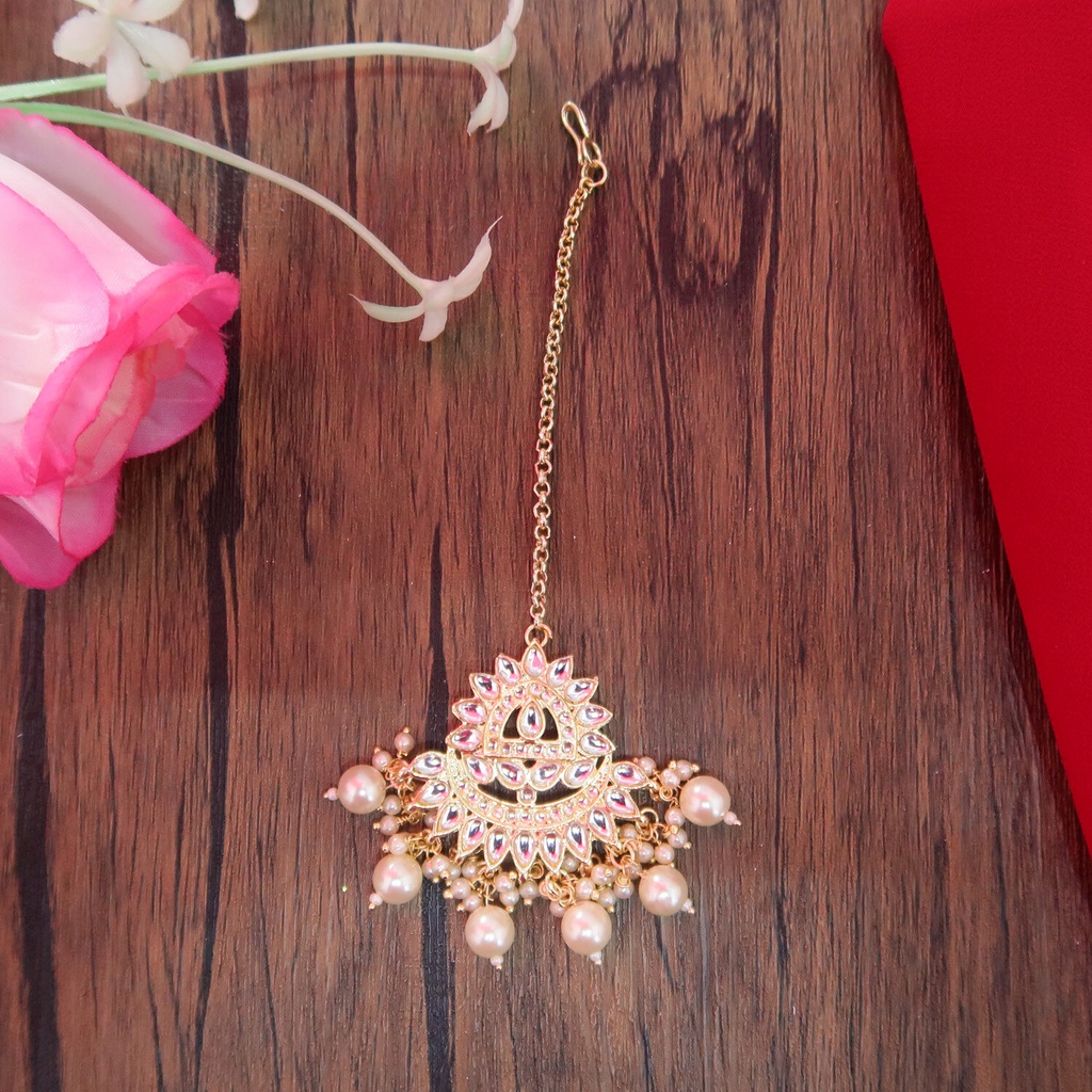 New 4 Designs - Gold Kundan Style Indian Head Chain / Mang Tikka - Art ...