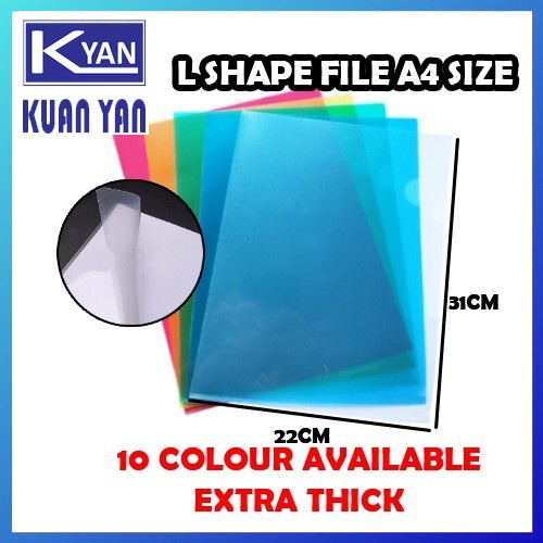 E-310 PP L Shape A4 (Extra Thick) / A4 L Shape Folder / PP L Shape File Tebal A4 20c / 10 ...