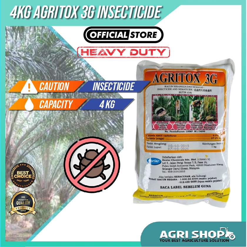 4kg Agritox 3G Insecticide 3% Racun Serangga (Fudan) | Shopee Malaysia