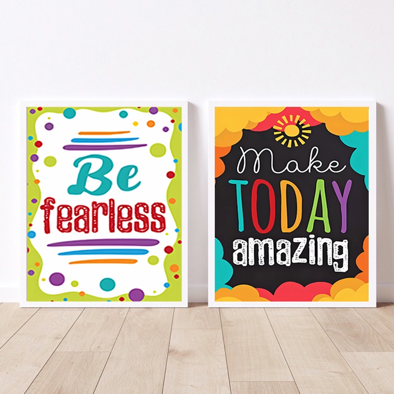 Classroom Inspirational Poster Kids Education Classroom Wall Banner ...