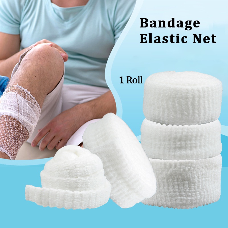 2M/Roll Elastic Net Wound Dressing Bandage Stretchable Medical Nursing Emergency Aid Gauze ...