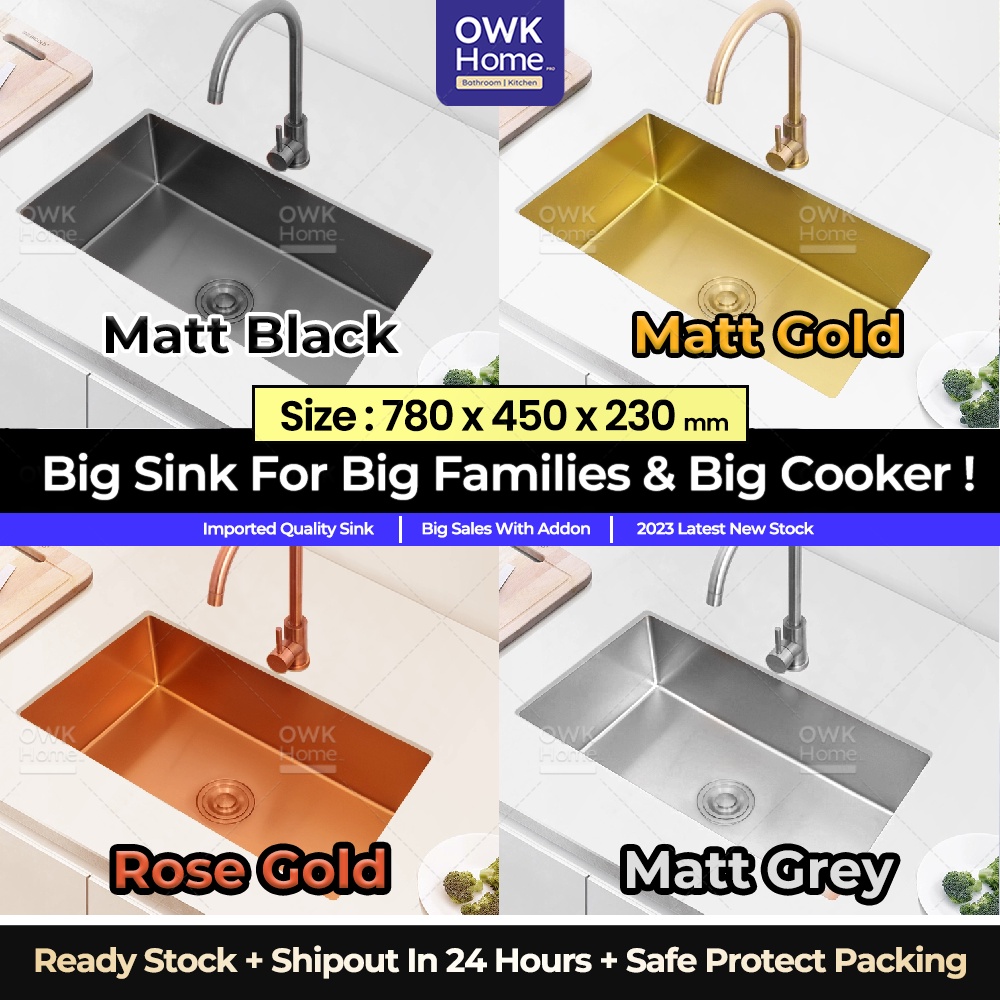 SUS304 Kitchen Sink | 7845 Kitchen Sink | Sinki Dapur | Sinki Besar ...