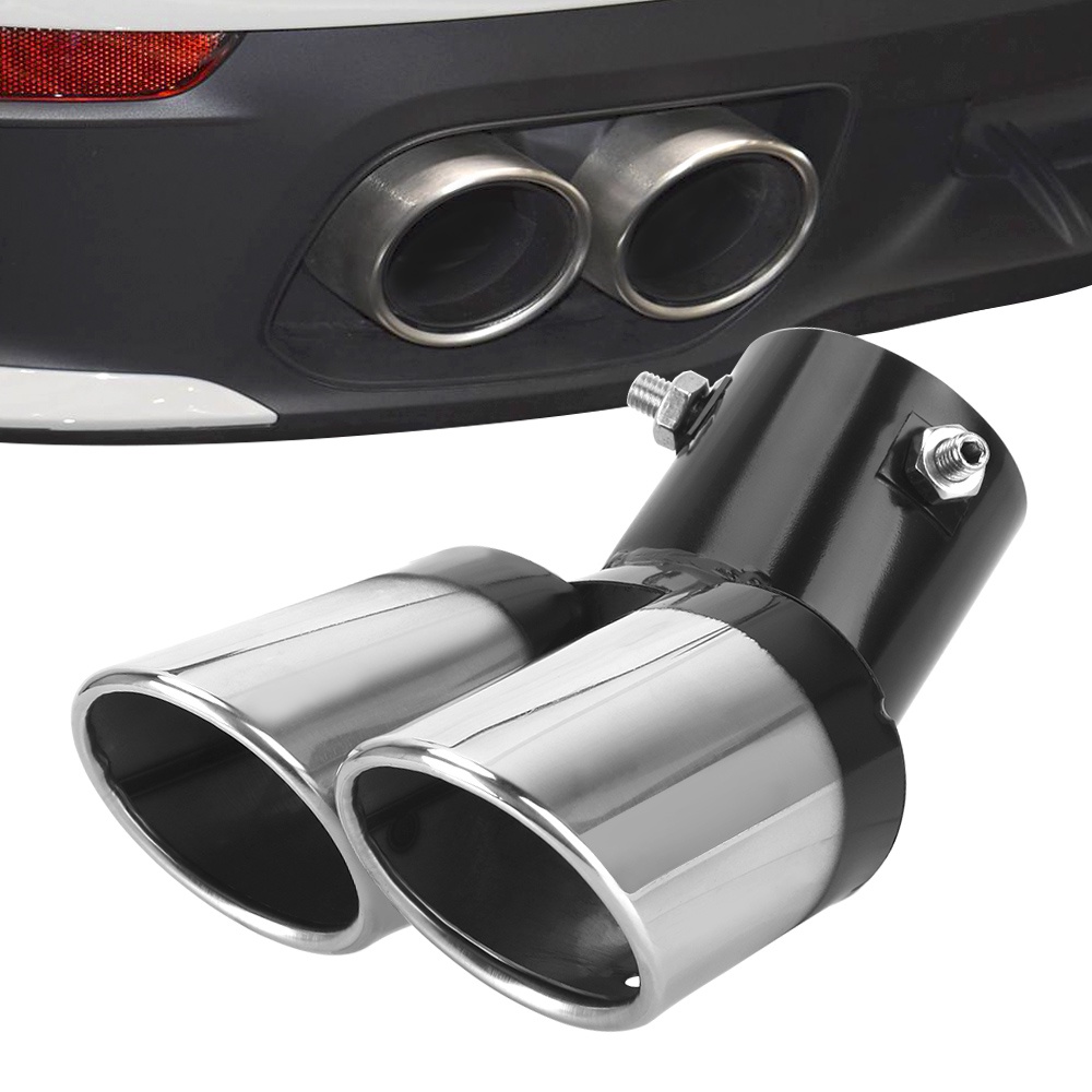Car Styling Universal Car Decoration Chrome Tail Pipe Car Exhaust Trim ...