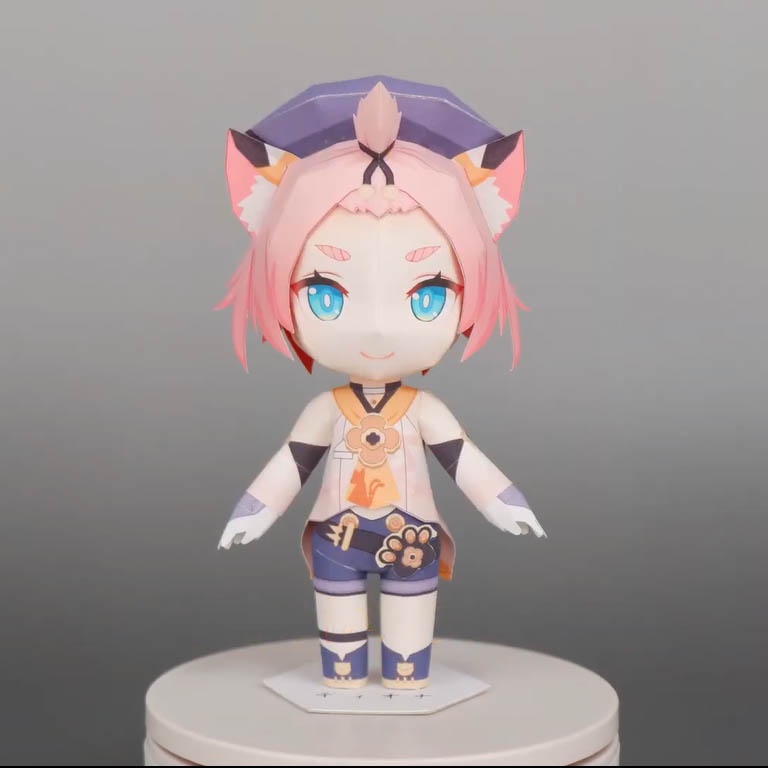 Paper model anime girl Chibi Diona game [Genshin Impact] | Shopee Malaysia