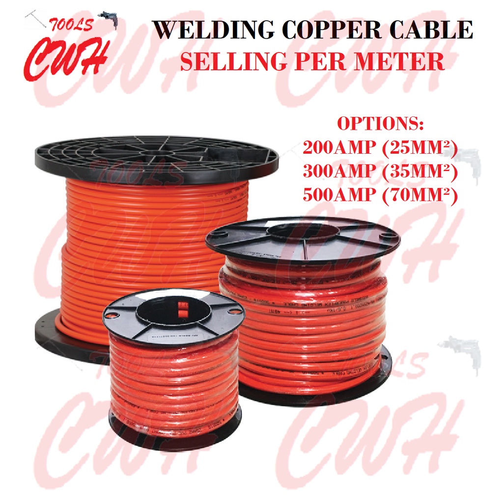 WELDING CABLE 200AMP 300AMP 500AMP SELLING PER METER ONLY WELD WELDING ...