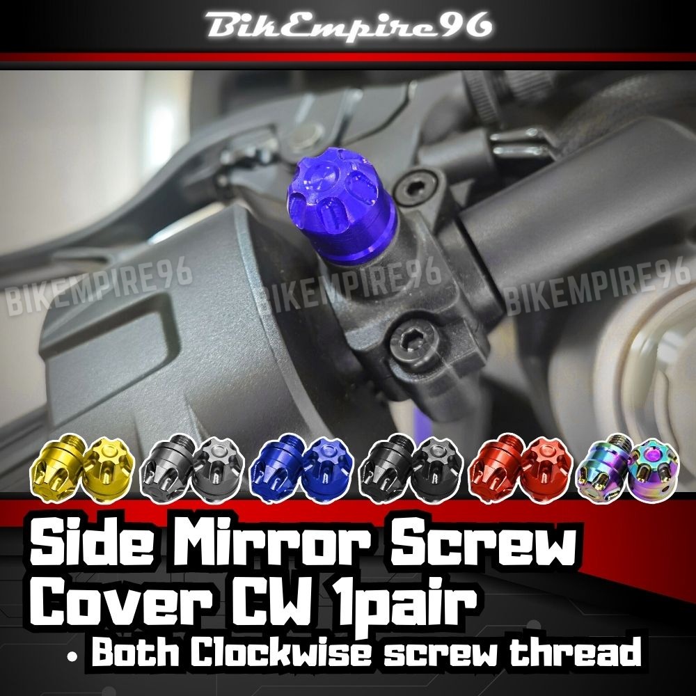 Side Mirror Screw Cover CW 1pair (Both Clockwise screw thread) | Shopee ...
