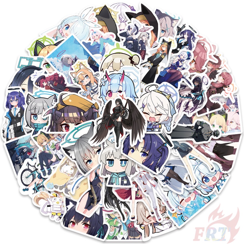 50Pcs/Set Blue Archive Series 01 Stickers Fashion DIY Waterproof Decals ...