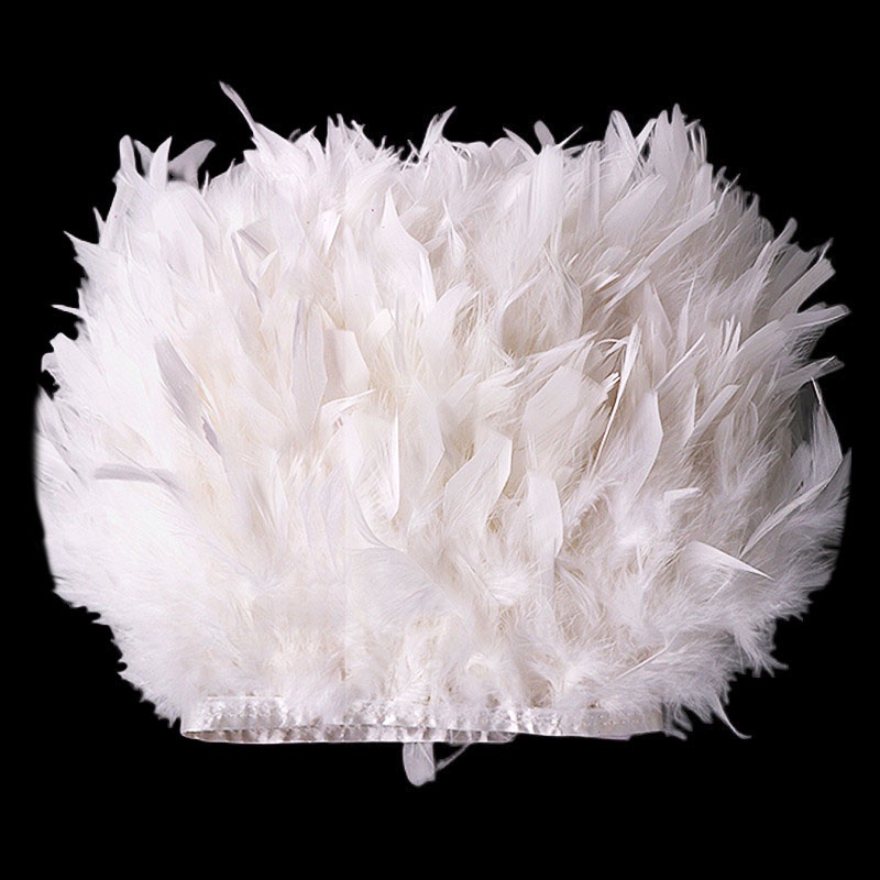 1/3Meters Artificial White Turkey Feathers Trim Wedding Crafts DIY ...