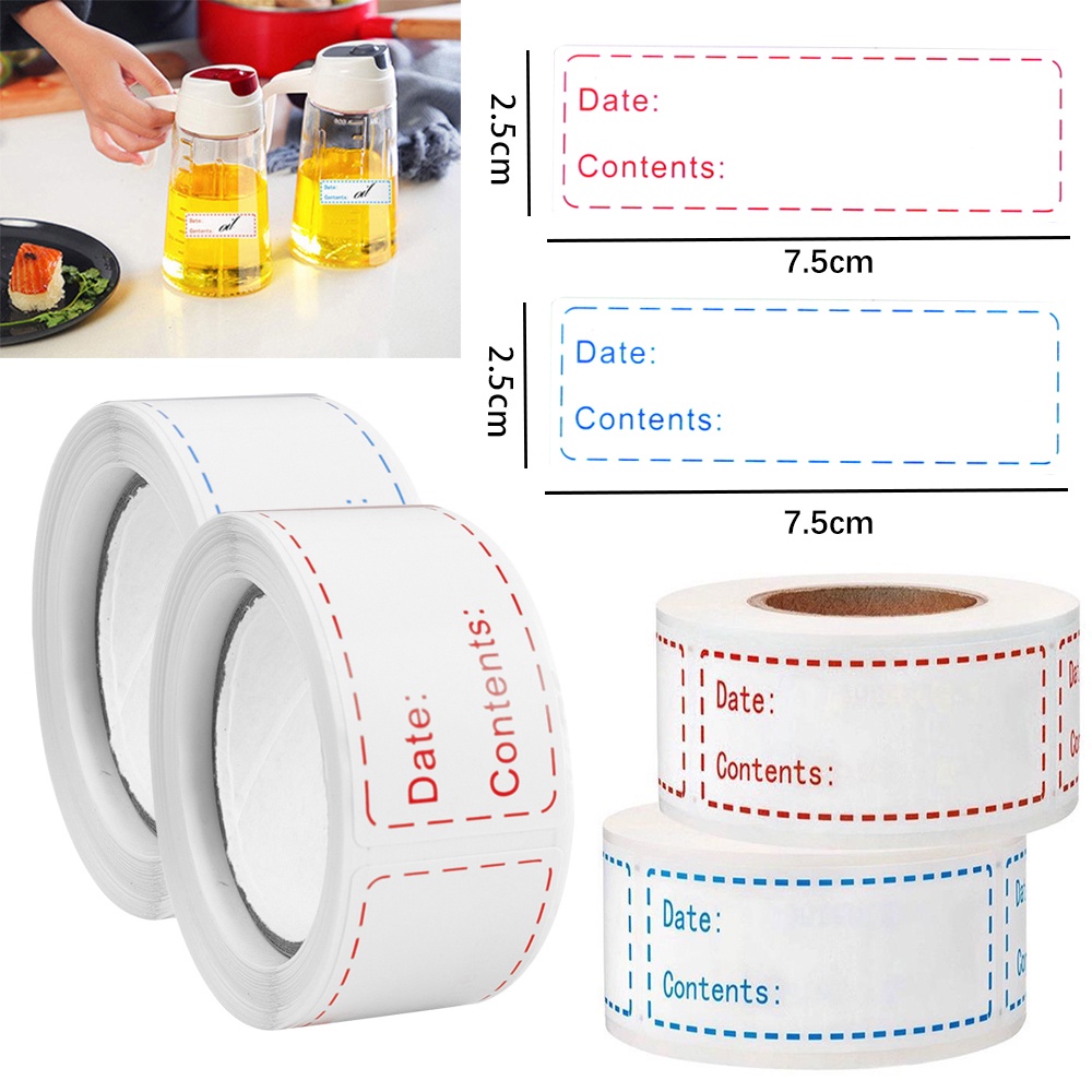 Kitchen Date Roll Paper Label Stickers / Package Sealing Marking Tags ...