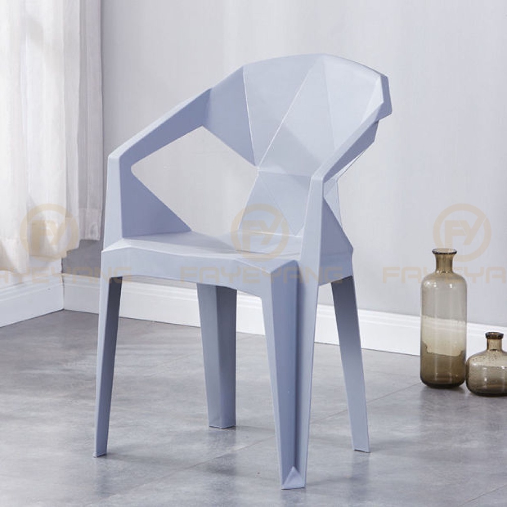 (BIG SIZE) FAYEYANG Nordic Candy Chair Plastic Chair Cafe Chair Dining ...