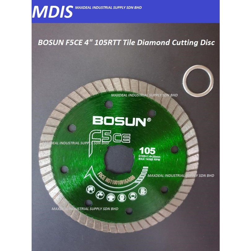 BOSUN F5CE 4 Inch 105RTT Tile Diamond Cutting Wheel For Hardness Tile ...