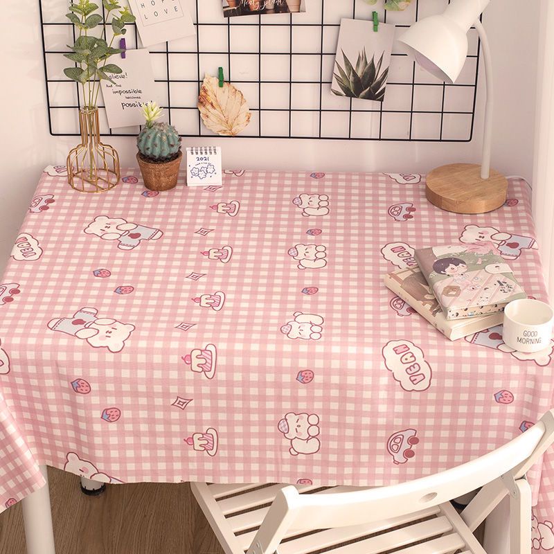 Cartoon Cute Tablecloth Girl Heart Writing Desk Desk Dressing Table ...