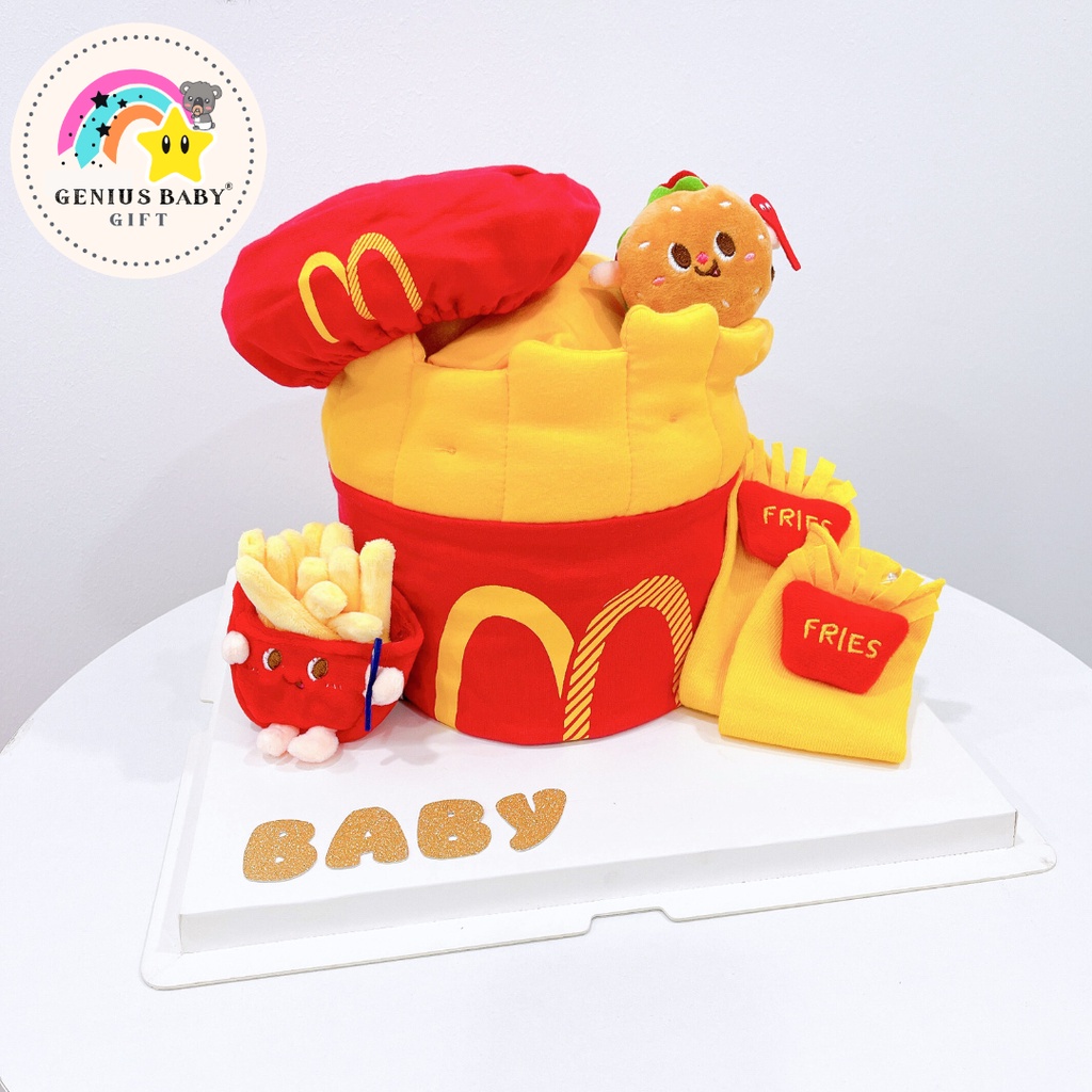 [ Genius Baby House ] Diapers Cake New Born Gift set-MCD G4203 | Shopee ...