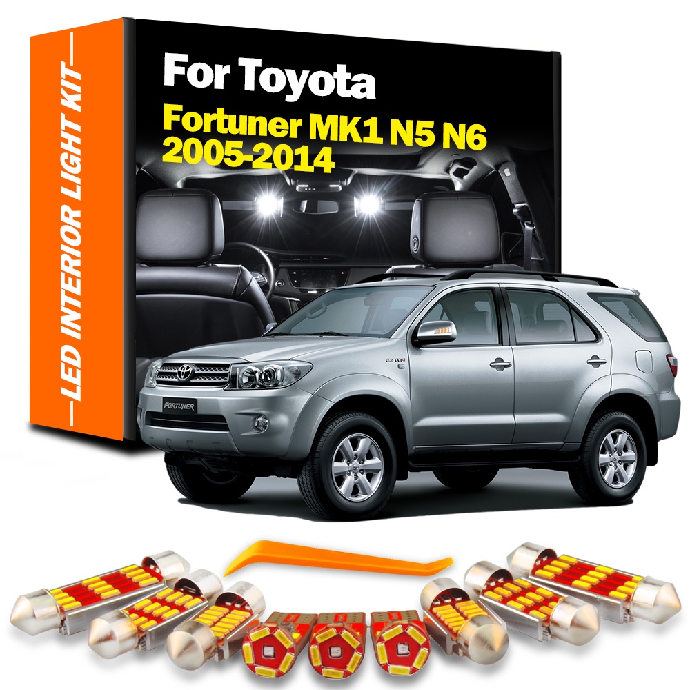 10Pcs Canbus Interior LED Bulb Light Kit For Toyota Fortuner MK1 N5 N6 ...