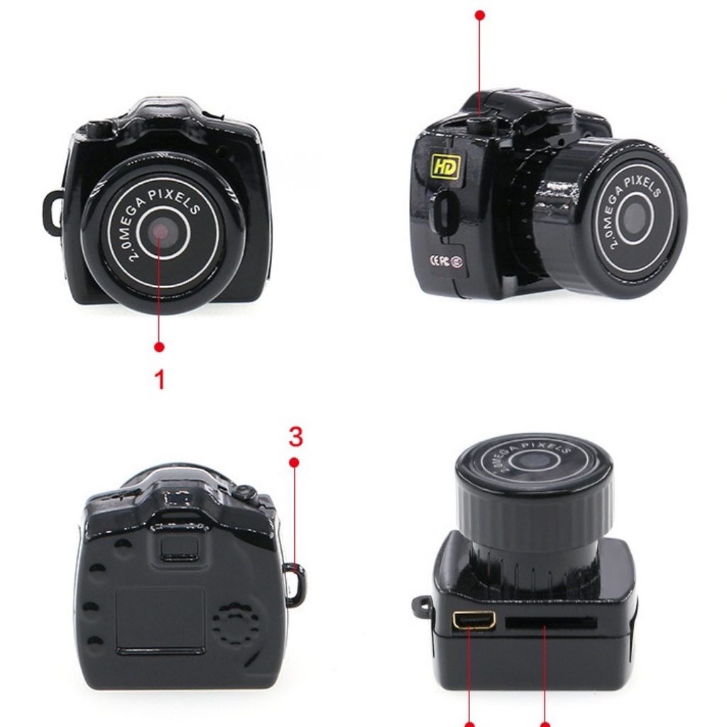 Y2000 Mini Camera HD Video Audio Recorder Micro Cam with Mic | Shopee ...