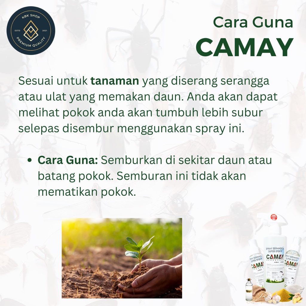 CAMAY Spray Serangga Organik Spray Lipas Semut Nyamuk Lalat Pokok Anai ...