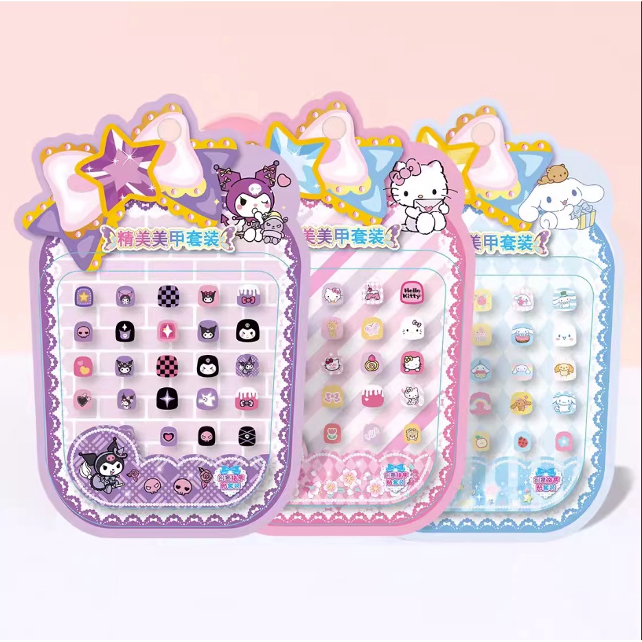 24pcs/set Sanrio Nail Art Sticker Cartoon Nail Painting Stickers for ...