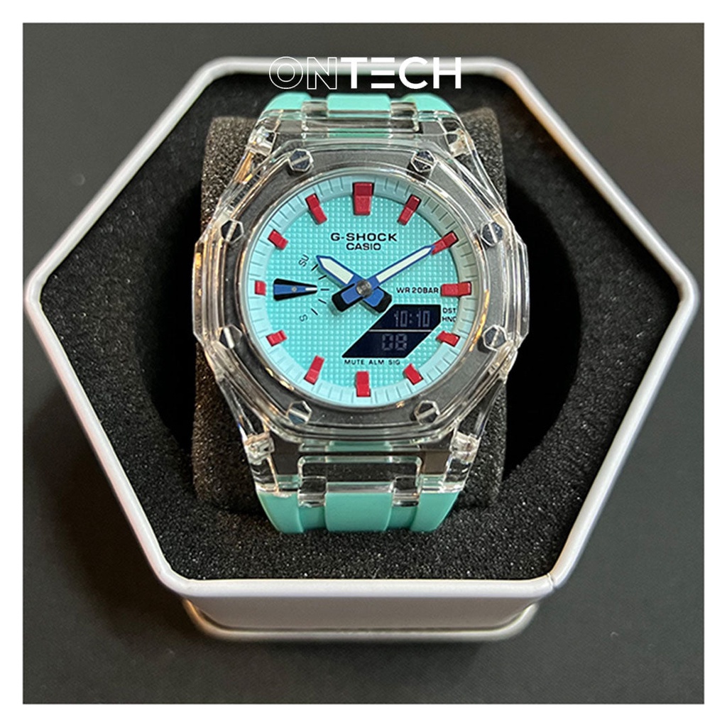 Casio G-Shock Mini "CasiOak Custom" TIFFANY BLUE (Full Transparent ...