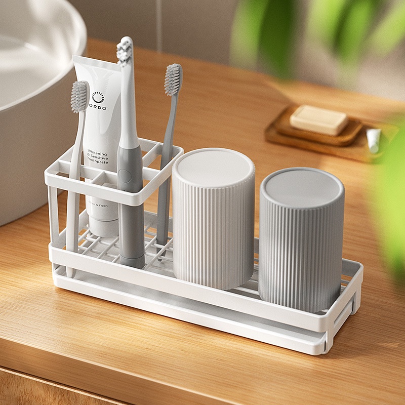 Toothbrush Holder Multifunction Bathroom Toothpaste Holder Bathroom ...