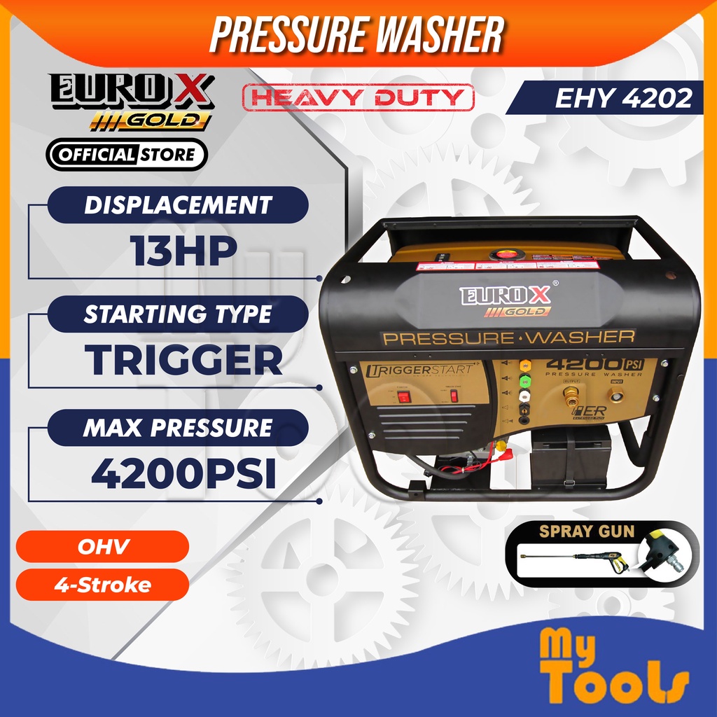 Mytools EuroX Gold 13HP Heavy Duty Pressure Washer Series EHY 4202 ...