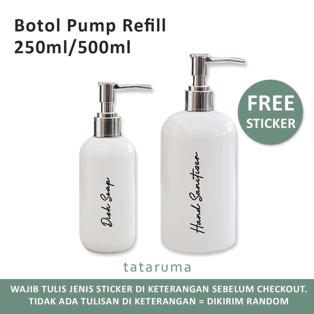 SAMPO Tataruma Meru - Bottle Pump Refill Soap Shampoo FREE STICKER ...