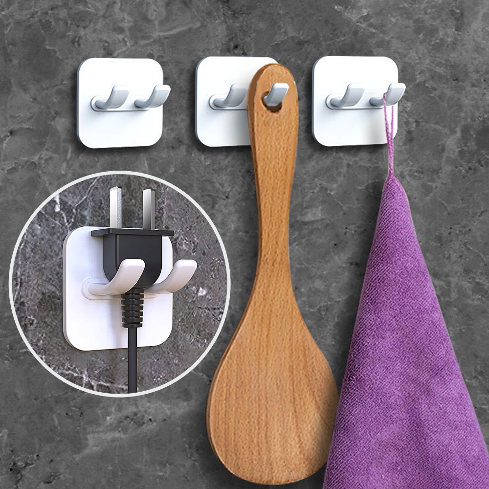 Punch-free Power Plug Socket Holder Multi-Purpose Hook Home Office Data ...