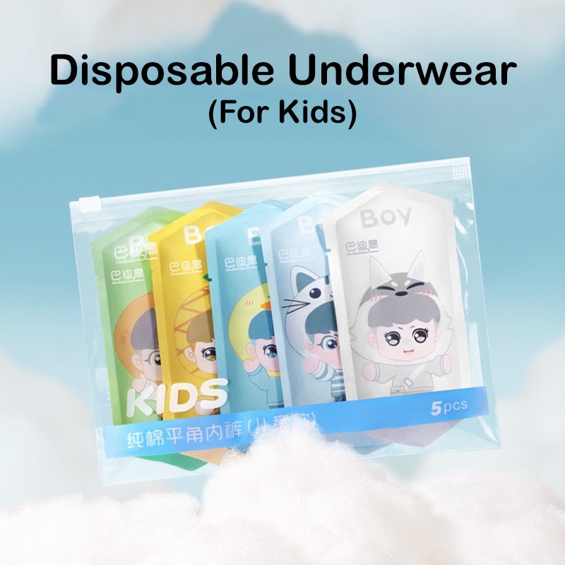 For Kids Disposable Underwear Panties Travel Kits Children Badigo ...