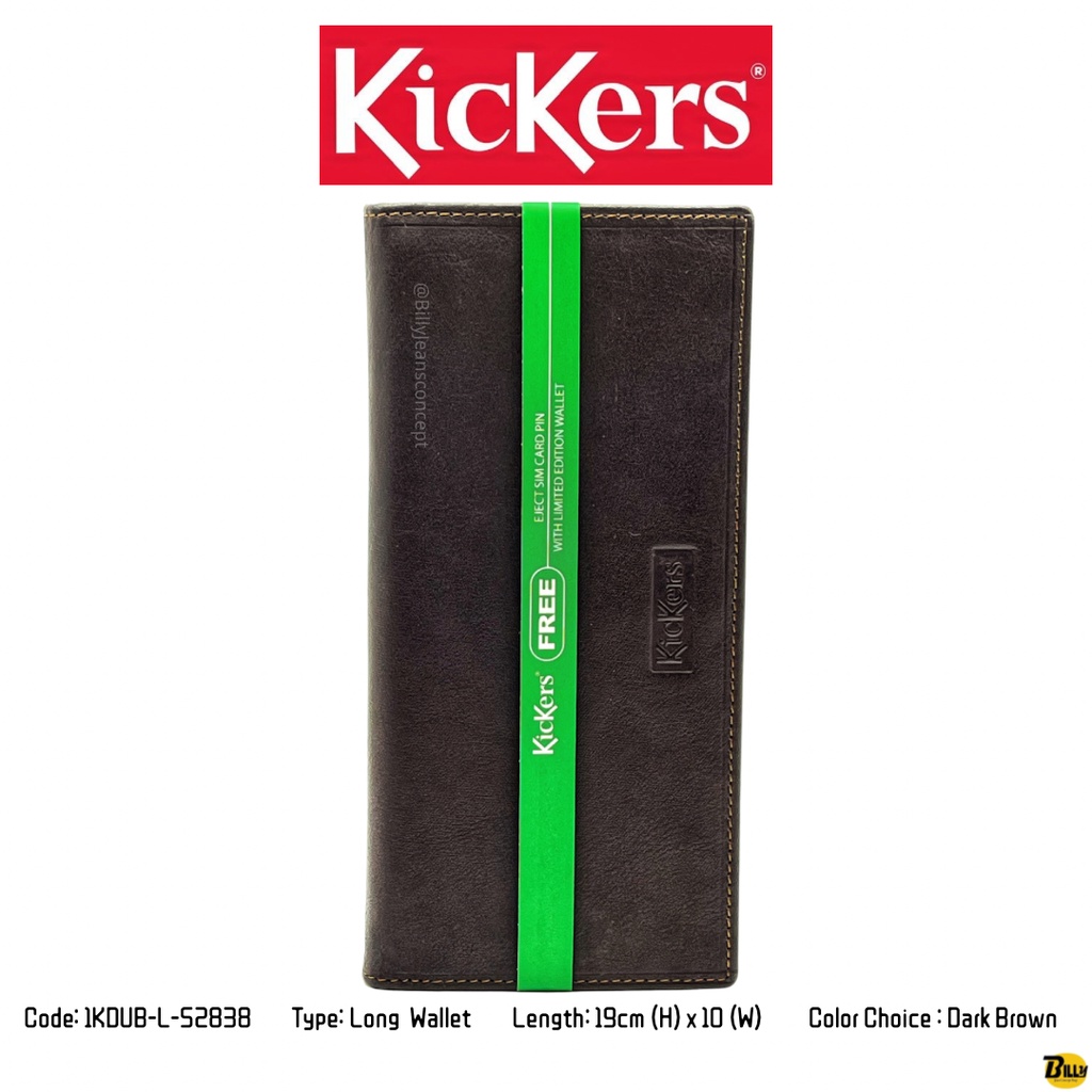 KICKERS Brand Men’s Genuine Leather Long Wallet ( 1KDUB-L-52838 ...