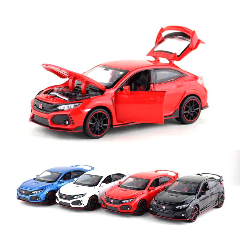 Miniauto 1:32 Scale Honda Civic Type R Toy Car Diecast Model Pull Back ...