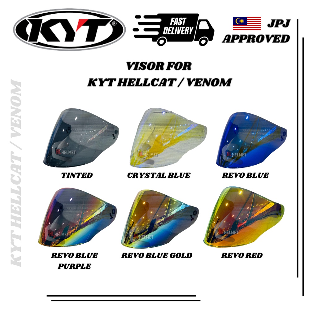 VISOR KYT HELLCAT & VENOM ( VISOR SIANG & MALAM KYT HELLCAT & VENOM ...