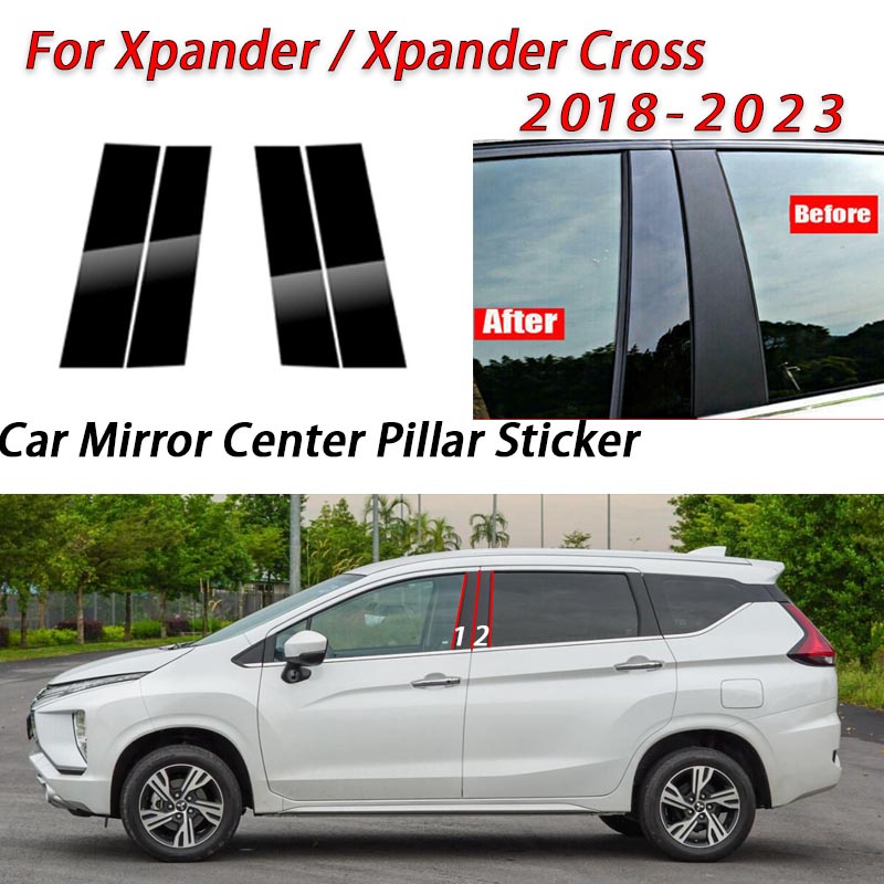 4pcs Mitsubishi Xpander / Xpander Cross Glossy Black Car Door Window ...
