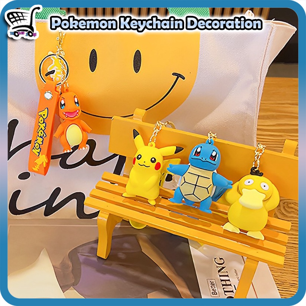 Pokemon Pikachu Charmander Psyduck Squirtle Keychain Cake Topper Cake ...