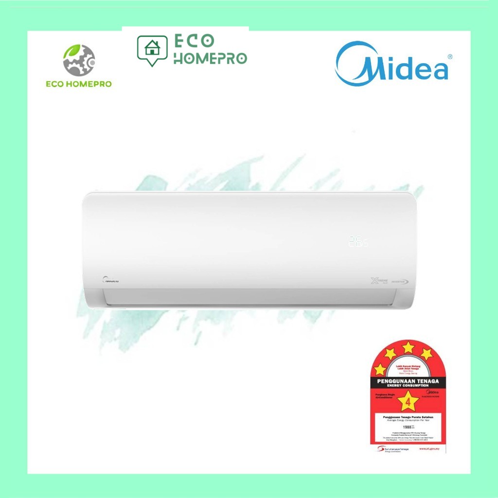 Midea 1.5HP R32 Inverter Split Wall Aircond - Xtreme Save | Shopee Malaysia