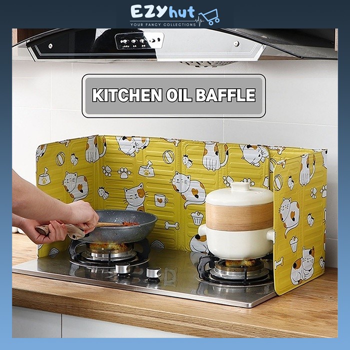 Foldable Removable Kitchen Oil Proof Baffle Cooking Aluminum Foil ...