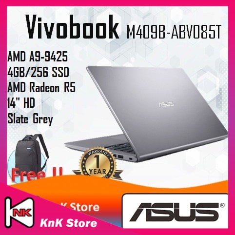 ASUS Vivobook M409B-ABV085T Working Laptops -Slate Grey Color | AMD A9 ...