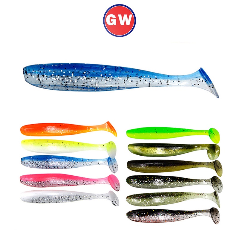 10pcs/bag 5.5cm/7cm/9cm Softworm Bait T Tail Silicone Lure Soft Paddle ...