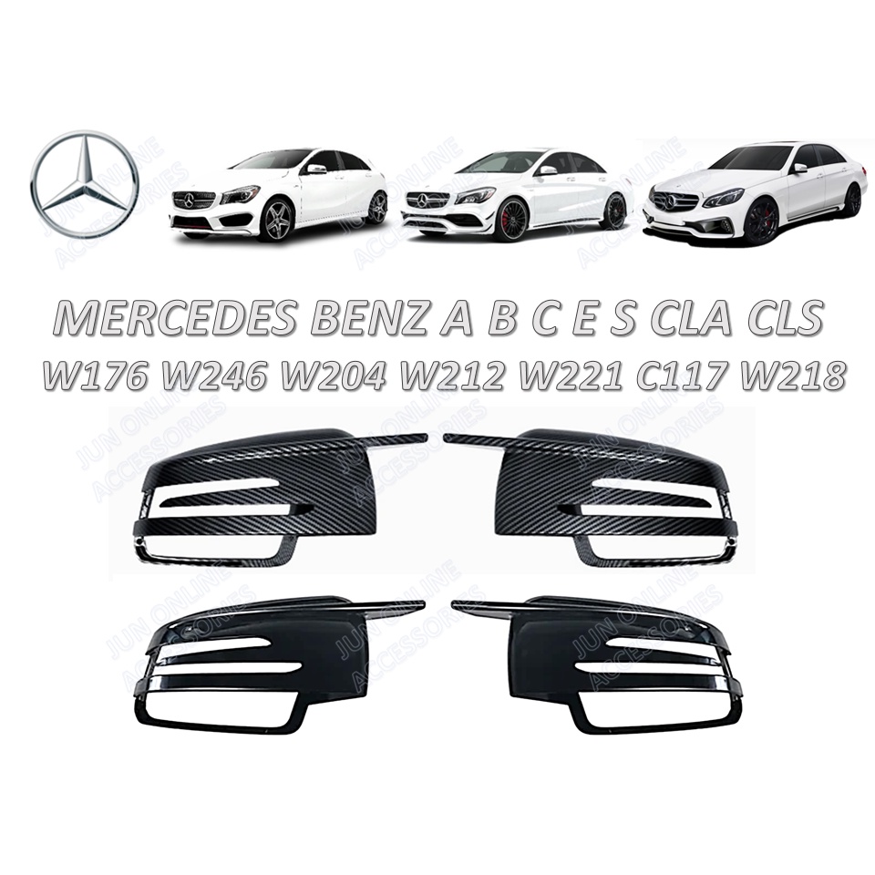 (Replacement) Side Mirror Cover AN for Mercedes Benz A B C E S CLA CLS ...