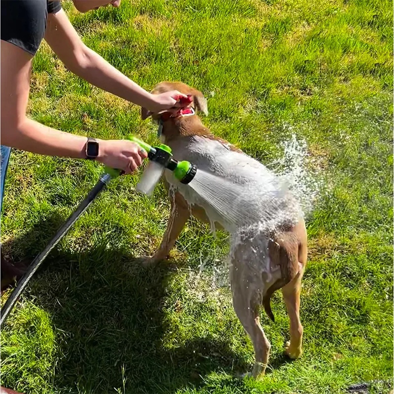 High-pressure Sprayer Nozzle Hose Dog Shower Gun 3 Mode Adjustable Pet ...