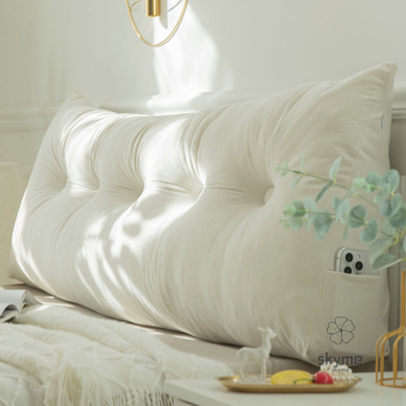 Bedside Cushion Bed Triangle Cushion Large Backrest Lumbar Cushion Back ...