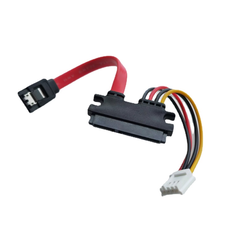 7Pin SATA DATA + 4Pin FDD Floppy Power Supply Cable for 7+15 Pin 22pin ...