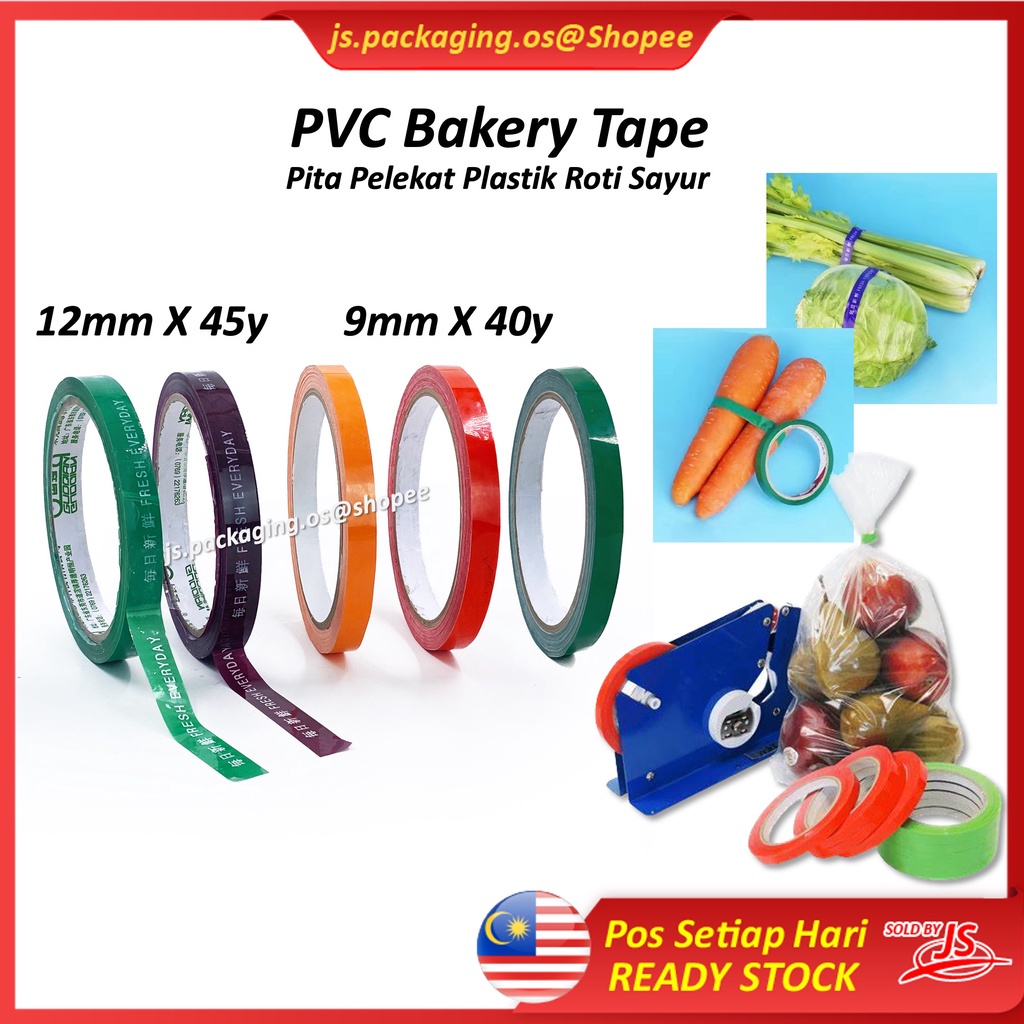 Hard PVC Bakery Tape Bag Sealer Tape / Vegetable Tape / Poly Bag Tape ...