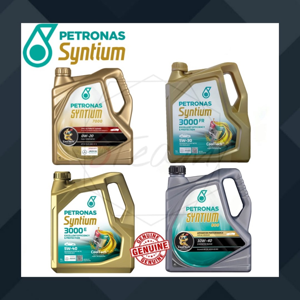 PETRONAS SYNTIUM 7000 0W20 // 3000 5W30 // 3000E 5W40 // 800 EU 10W40 ...