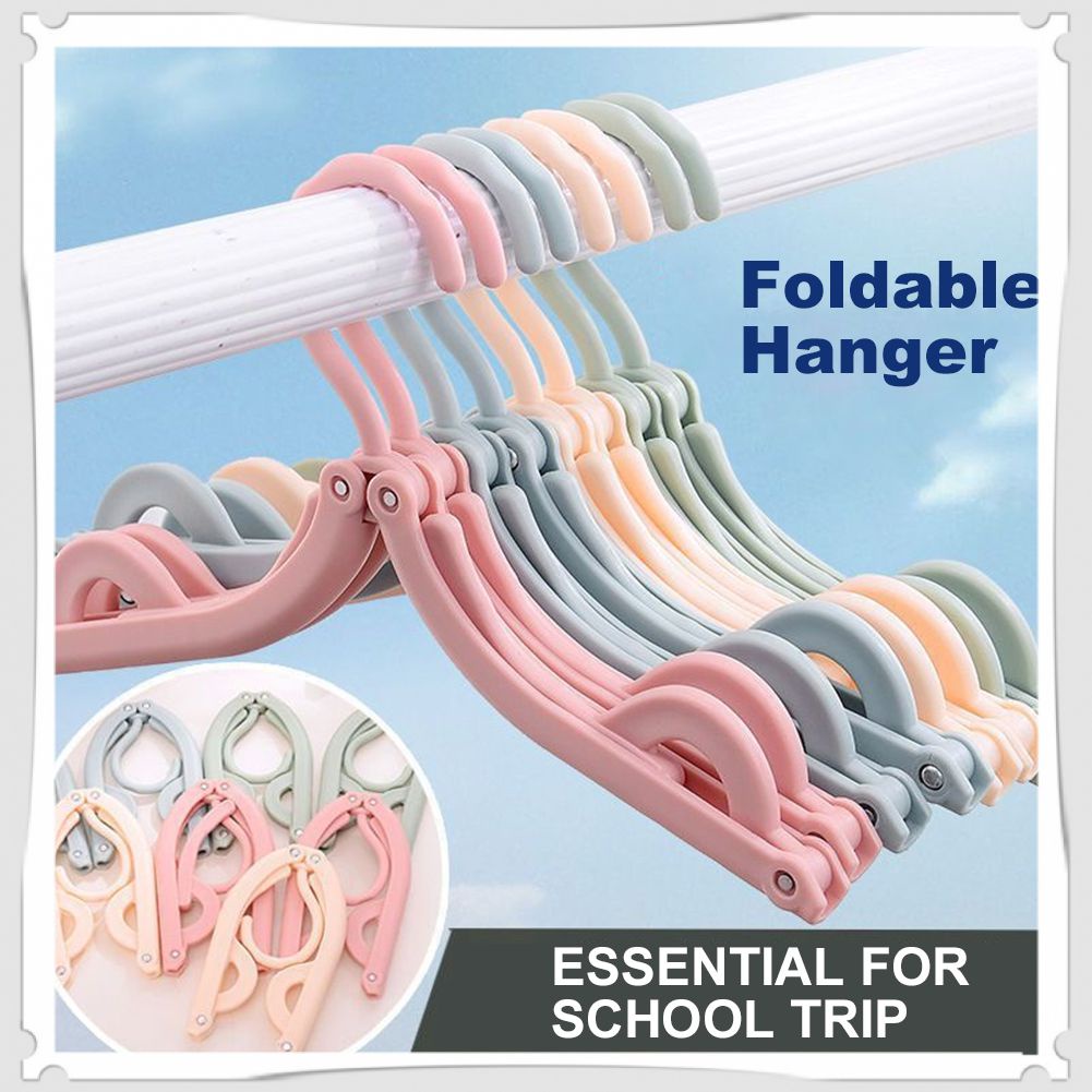 Foldable Clothes Hanger Portable Travel Hanger Folding Hanger Closet ...