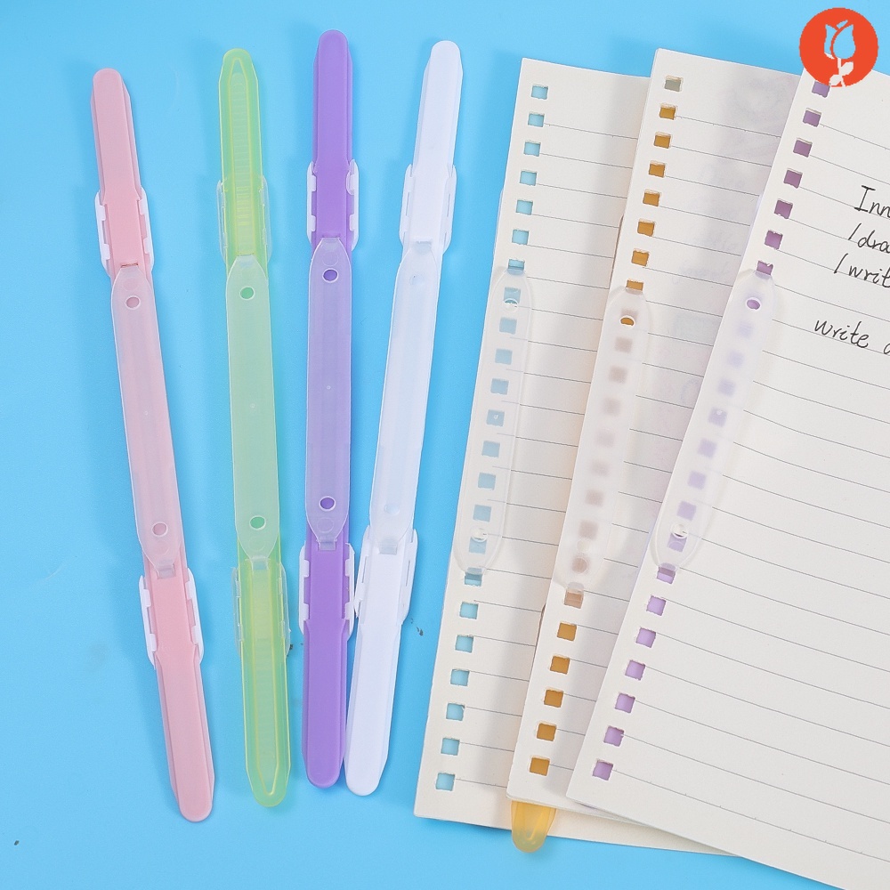1pc File Paper Fasteners Plastic Binding Clip Two Hole Loose Leaf