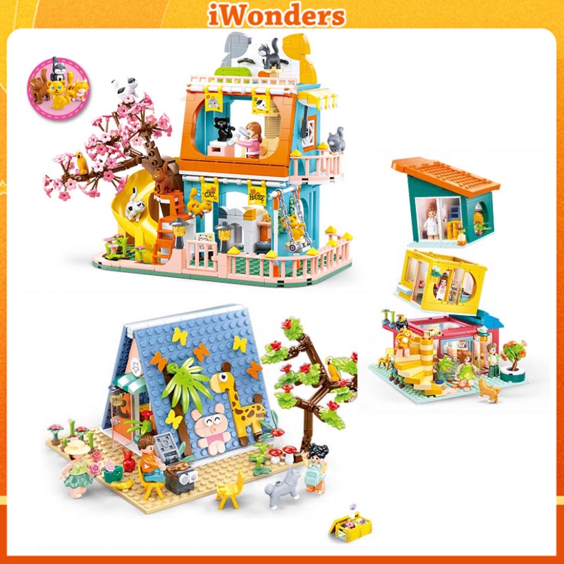 Girls Barbie Building Blocks Boxed DIY Camp Cabin Children's Toy Gift ...