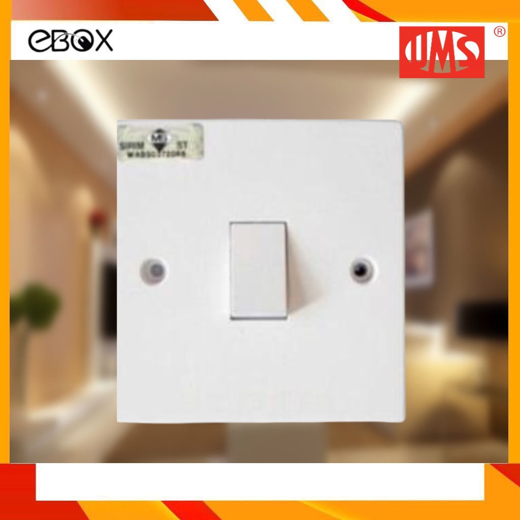 UMS switch 1 GANG / 2 GANG /3 GANG 1 WAY with Sirim Approved | Shopee ...